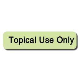 WARNING LABEL 1-1/2 X 3/8 TOPICAL USE ONLY