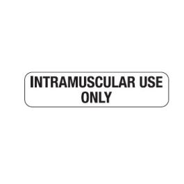 AUXILIARY LABEL - 1-9/16” X 3/8” - INTRAMUSCULAR USE ONLY