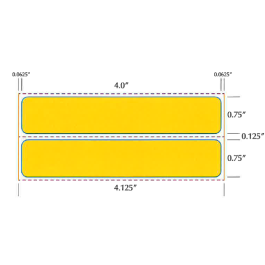 DIRECT THERMAL YELLOW LABEL 4 X 75